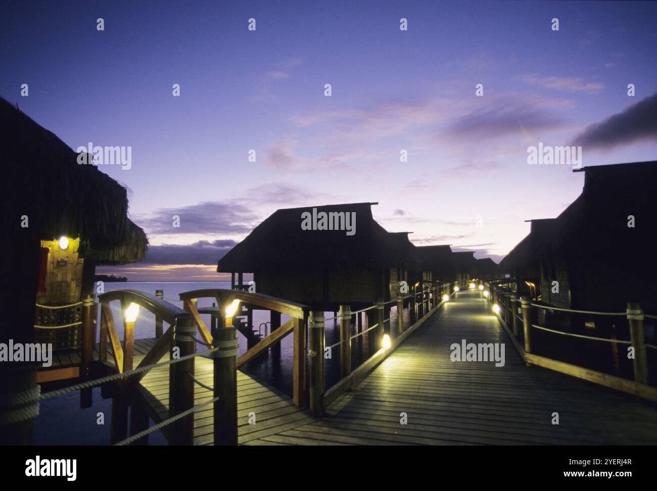 Water cottages at dawn Stock Photo - Alamy