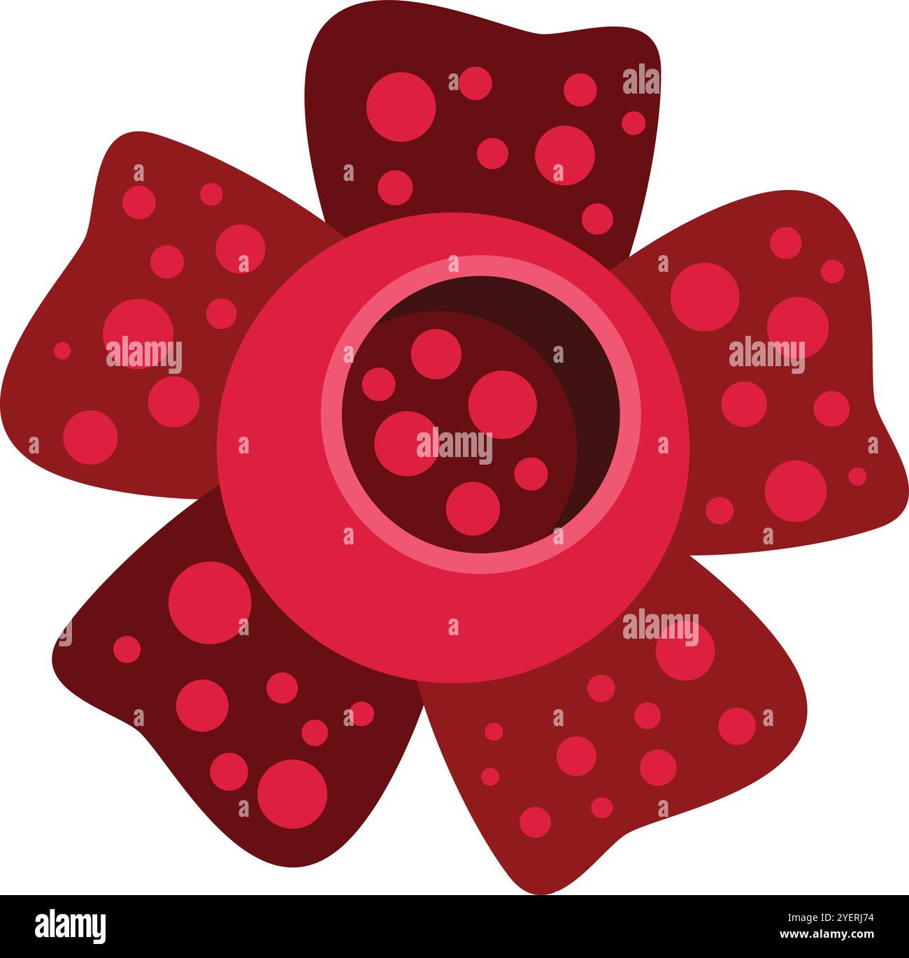 Vector illustration of a rafflesia flower blooming, showing its beauty ...