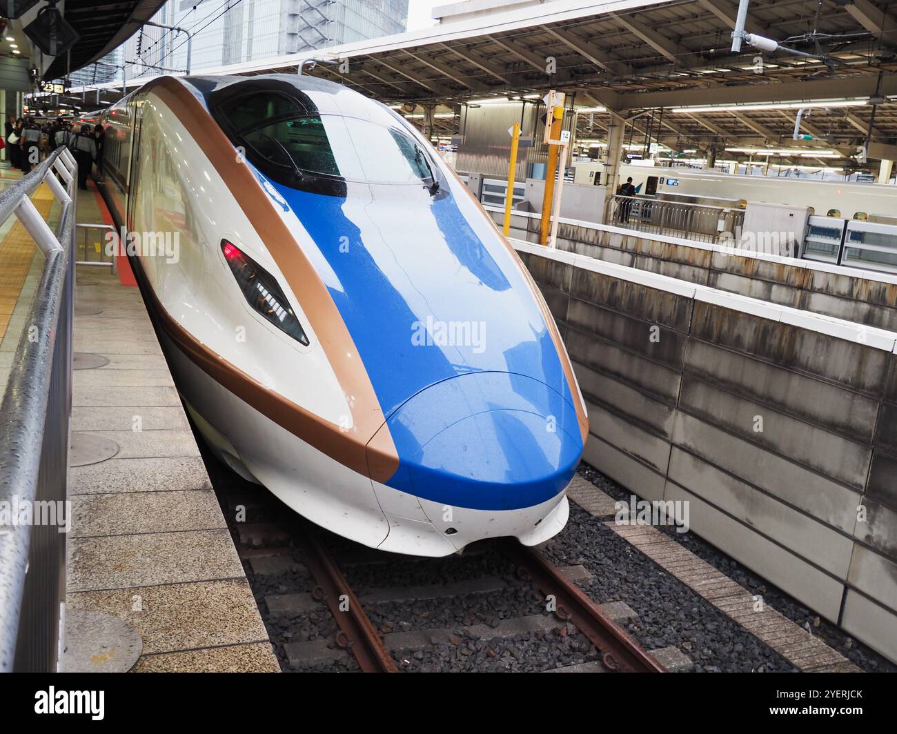 TOKYO, JAPAN - October 29, 2024: An E7 series shinkansen bullet train ...