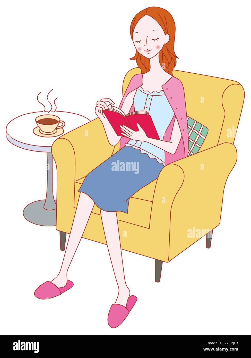 Reading on sofa Cut Out Stock Images & Pictures - Alamy