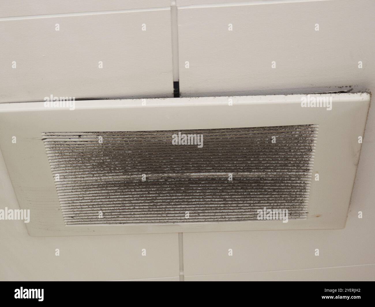 Dirty ventilation openings in ceiling Stock Photo - Alamy