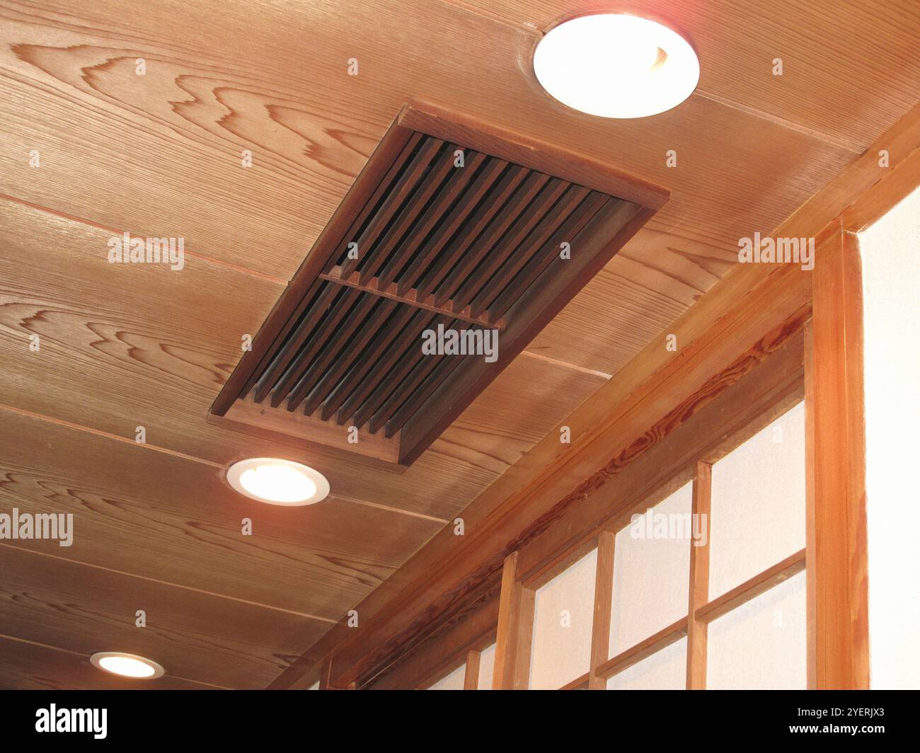 Japanese-style ceiling air-conditioning vent Stock Photo - Alamy