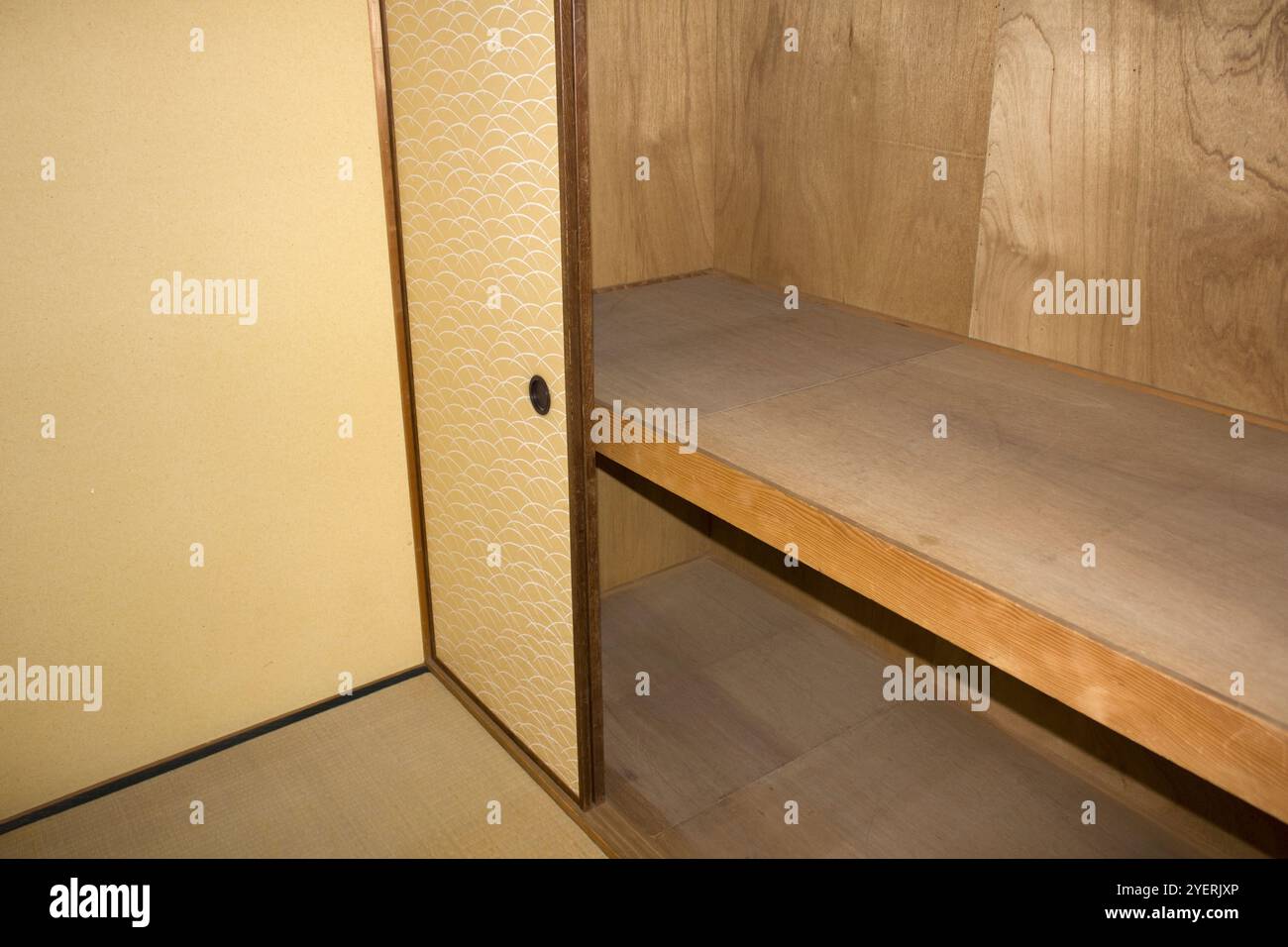 Push-in closet and tatami mats in a Japanese-style room Stock Photo - Alamy