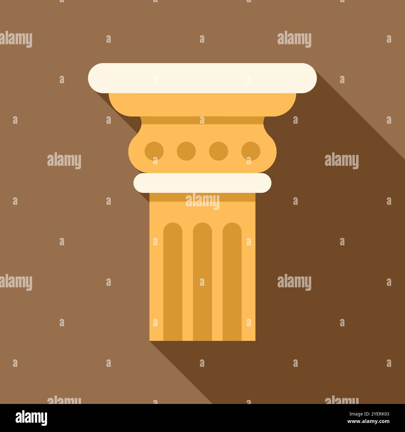 Fluted golden column with a capital and a base hi-res stock photography and images - Alamy