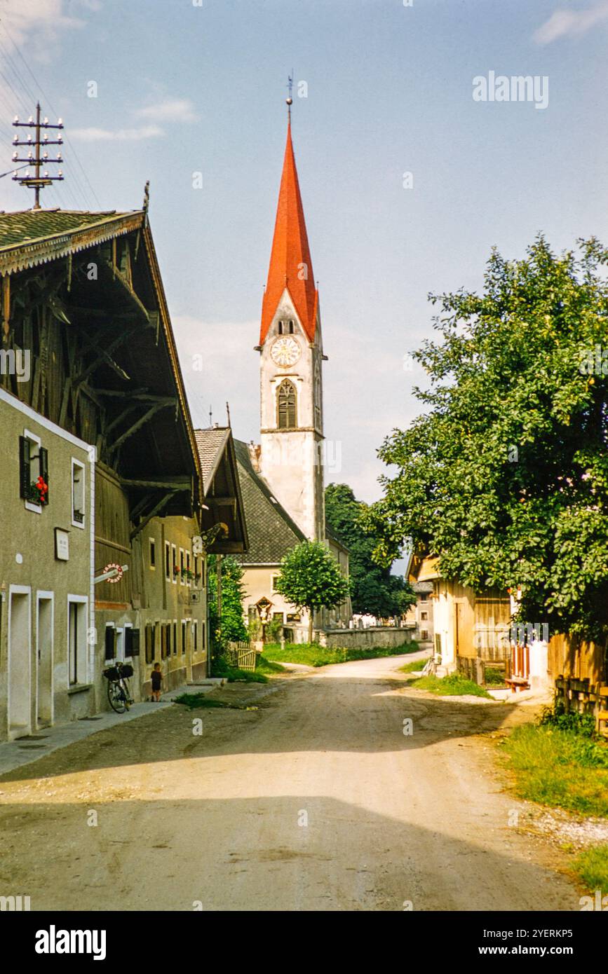Village parish church Pfarrkirche Maria Heimsuchung, Kolsass, Tyrol ...