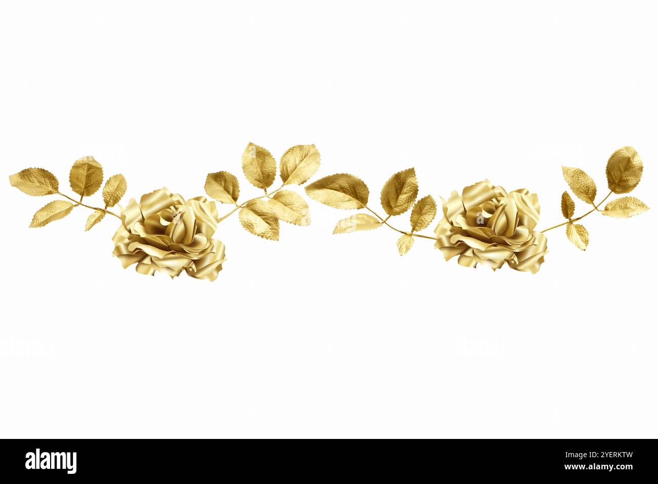 Gold roses Cut Out Stock Images & Pictures - Alamy