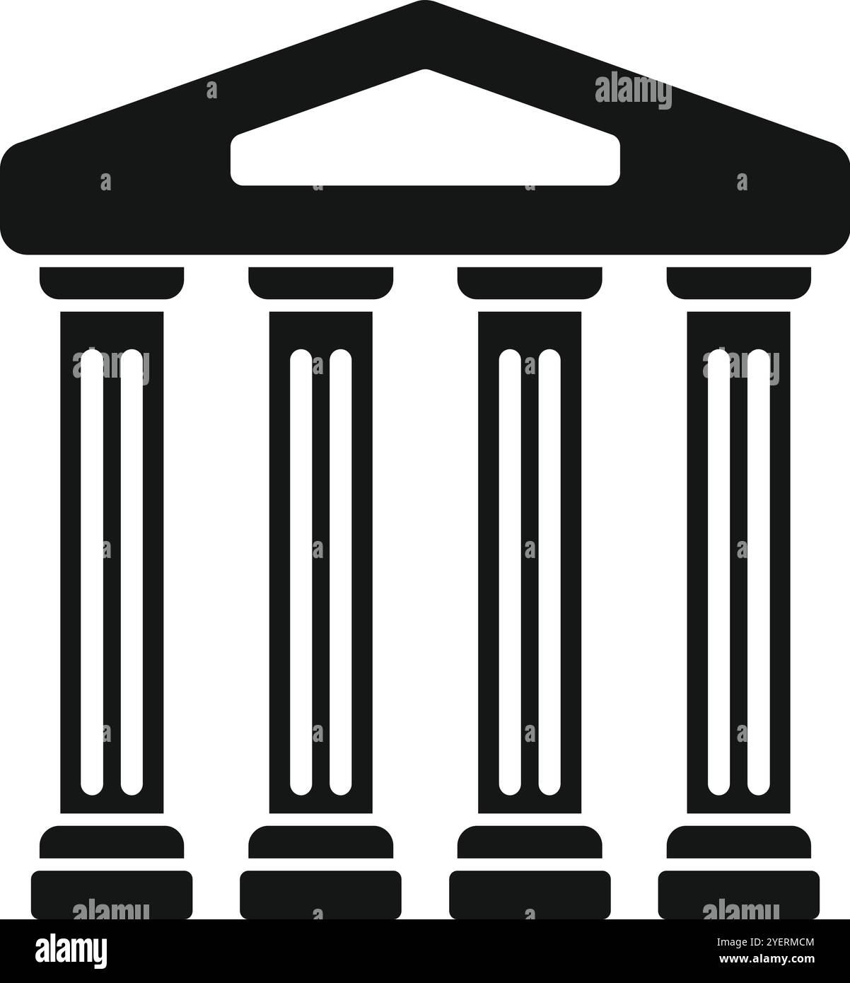 Simple parliament building icon representing government, democracy and ...