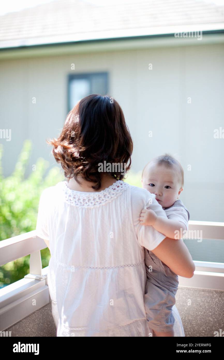 Mother baby balcony view hi-res stock photography and images - Alamy