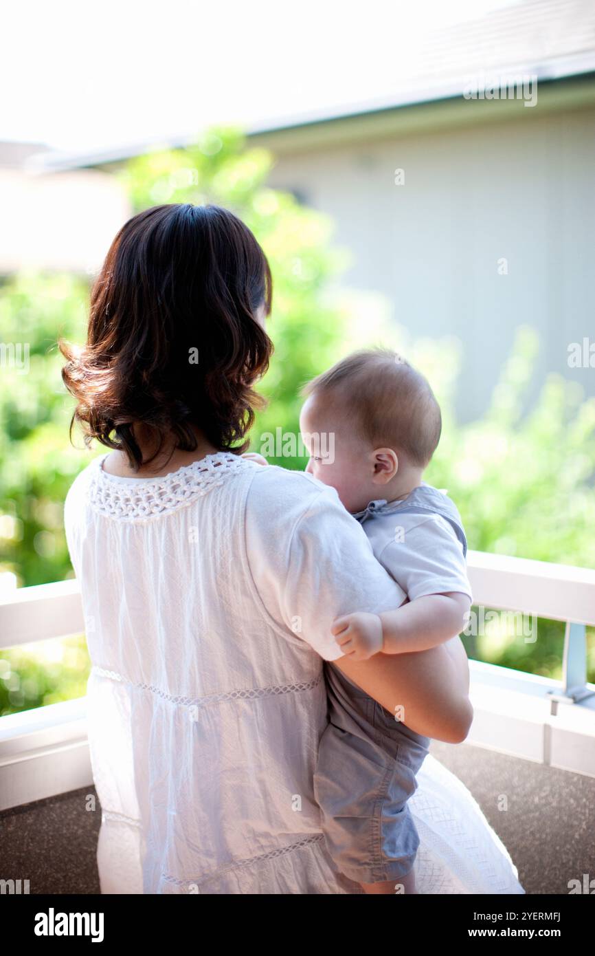 Mother baby balcony view hi-res stock photography and images - Alamy