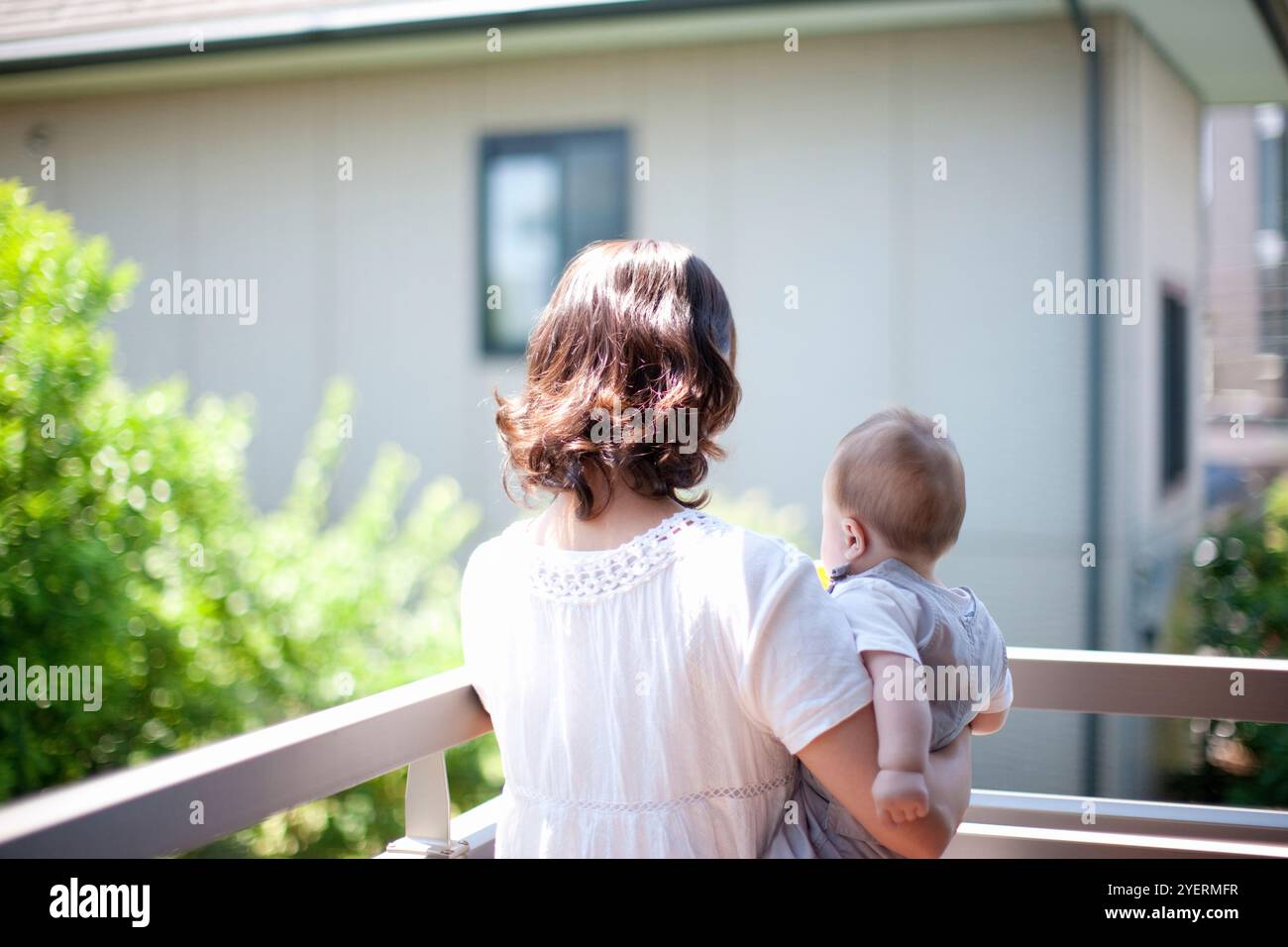 Mother baby balcony view hi-res stock photography and images - Alamy