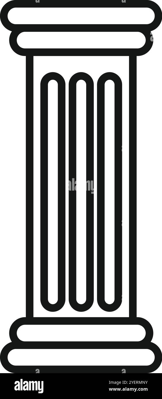 Architectural column icon representing classical order, symbolizing ...