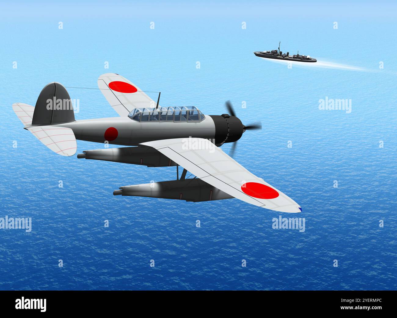 Zero type surface reconnaissance aircraft Stock Photo - Alamy