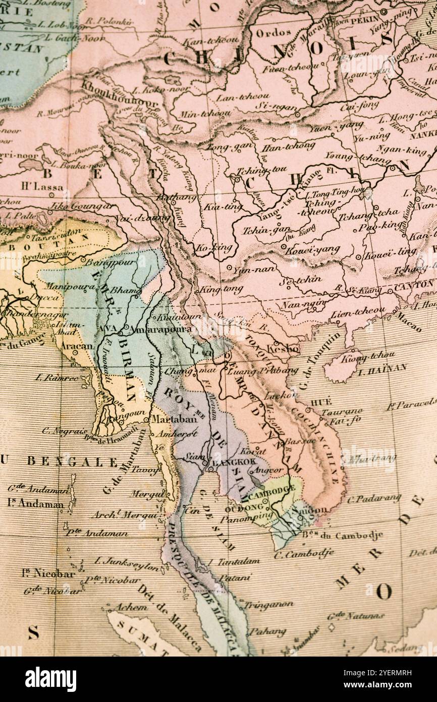 Vietnam cambodia thailand map hi-res stock photography and images - Alamy