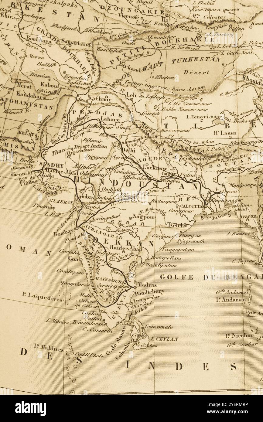 Ancient south india map hi-res stock photography and images - Alamy