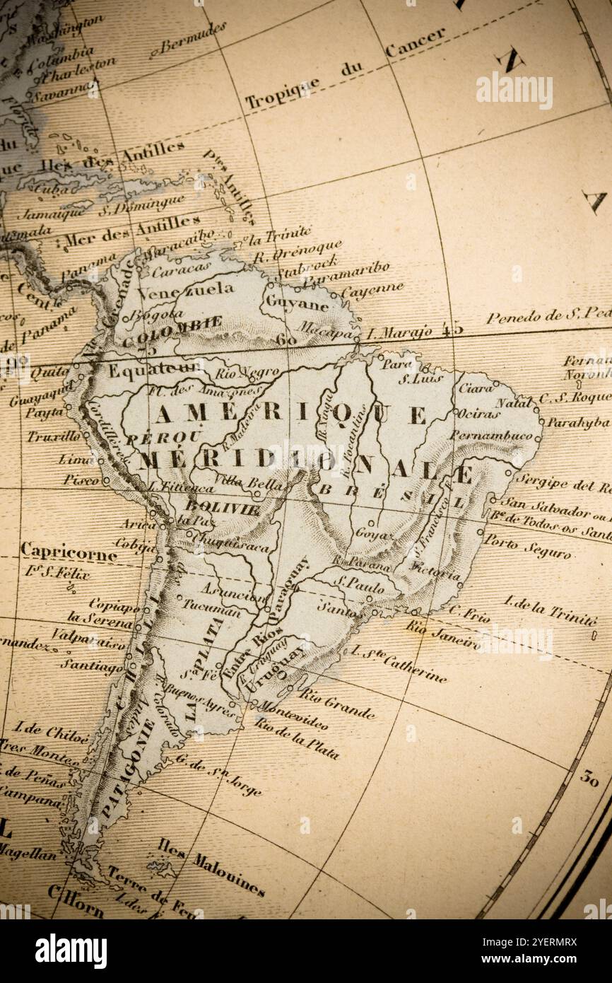 Brazil map ancient hi-res stock photography and images - Alamy