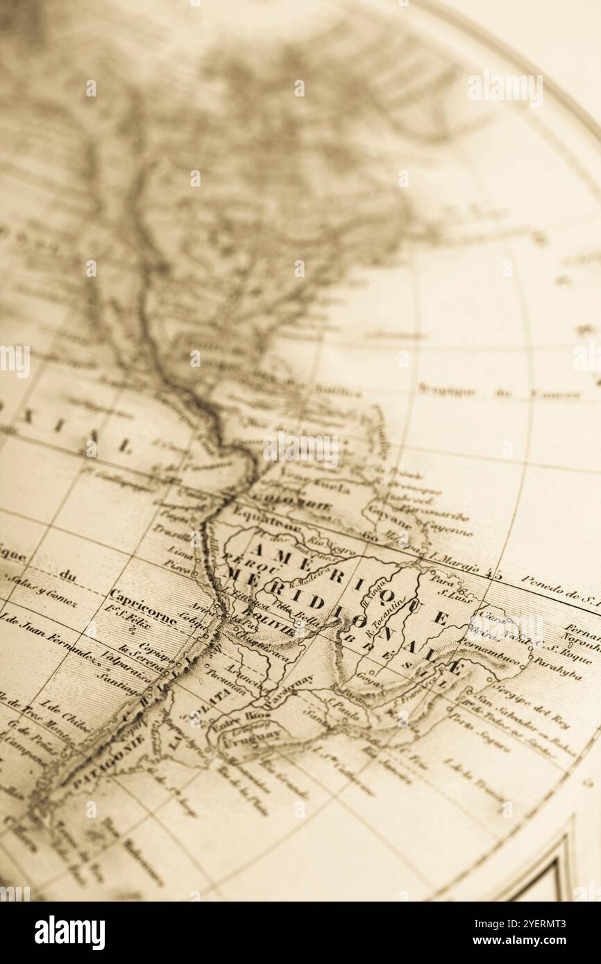 Brazil map ancient hi-res stock photography and images - Alamy