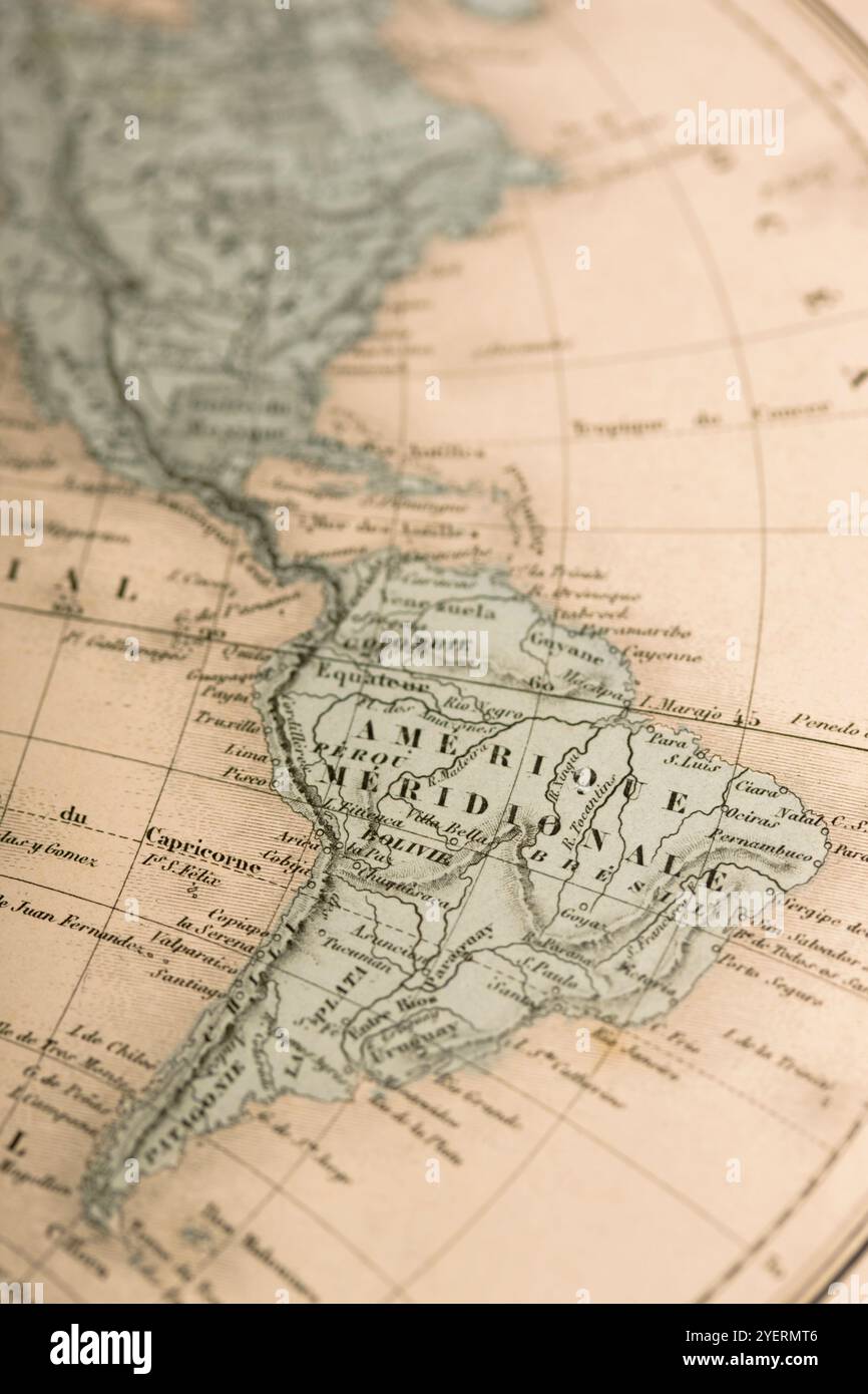 Brazil map ancient hi-res stock photography and images - Alamy