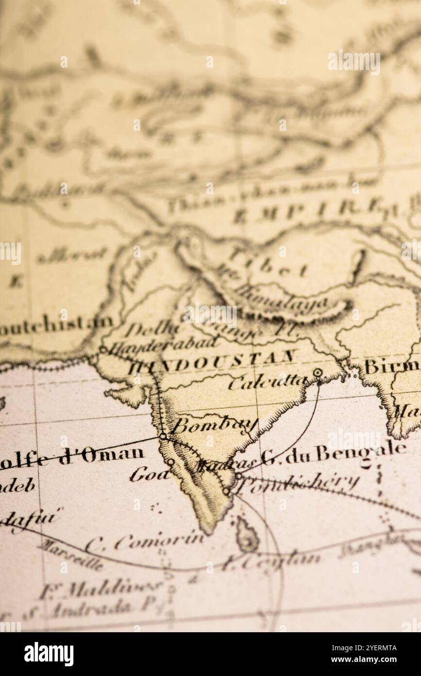 Ancient south india map hi-res stock photography and images - Alamy