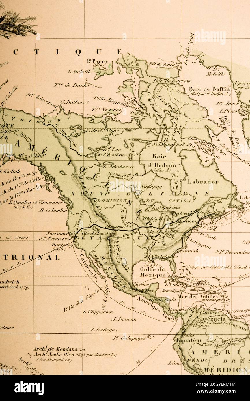 Map of the amer hi-res stock photography and images - Alamy