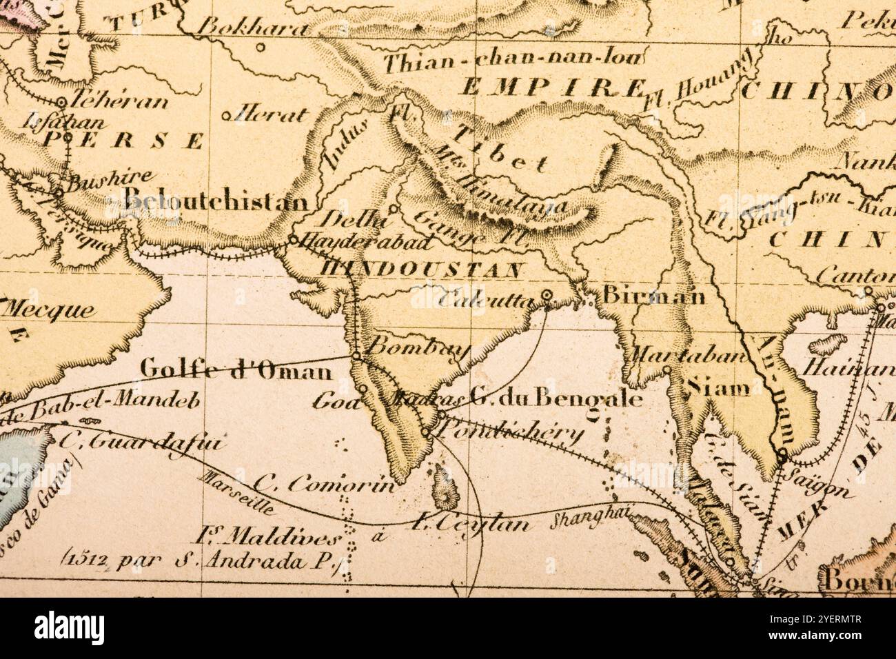 Ancient south india map hi-res stock photography and images - Alamy