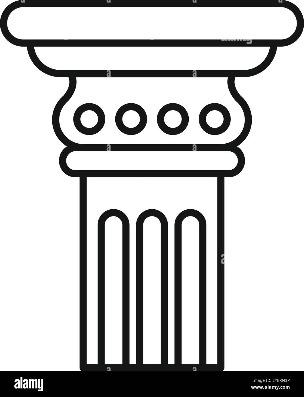 Architectural detail of an ancient column showcasing classical design ...