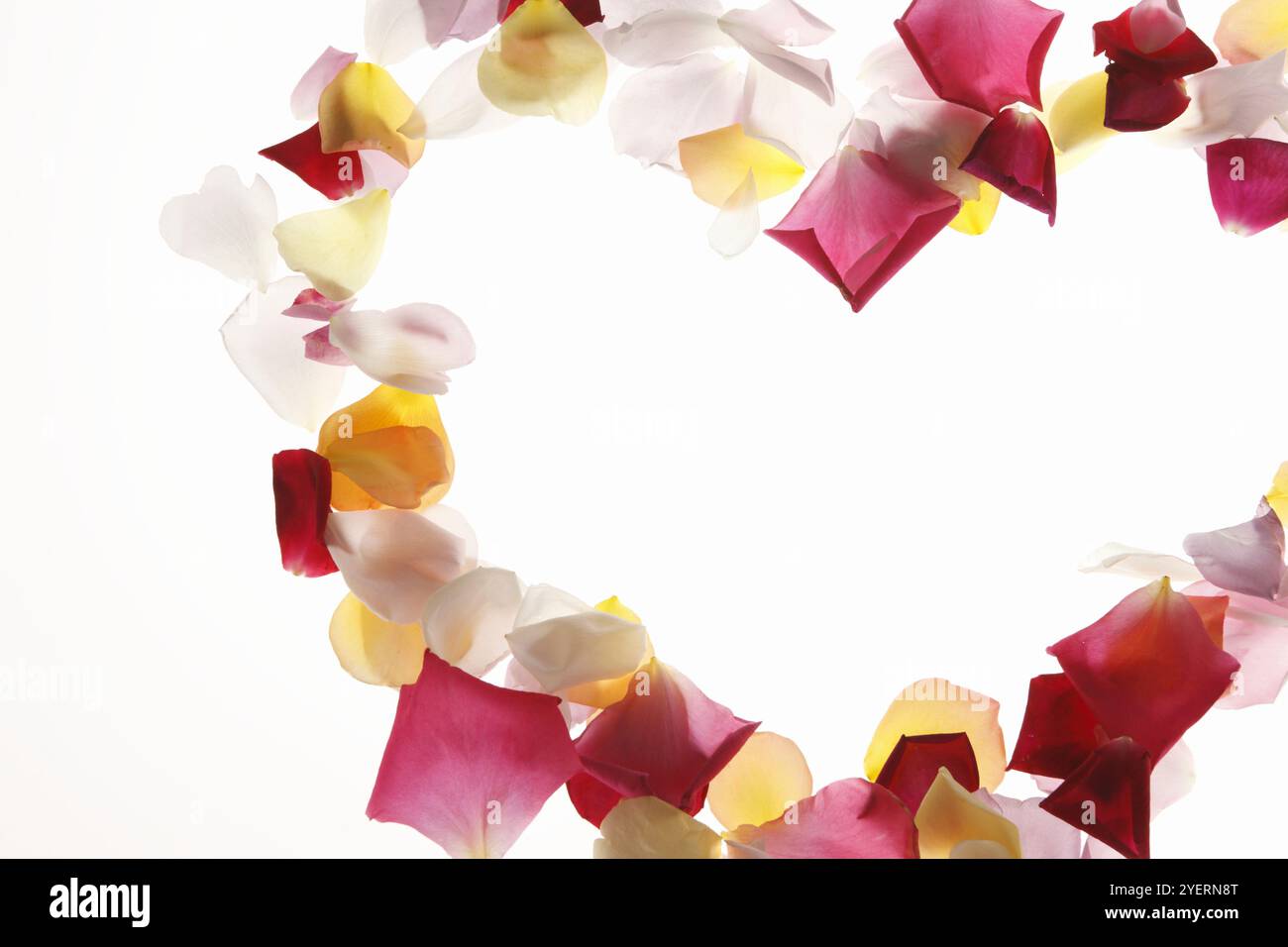 Rose petals heart hi-res stock photography and images - Alamy