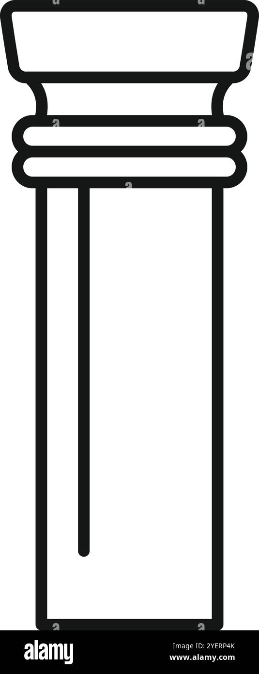 Minimalist vector illustration of a column, symbolizing strength ...