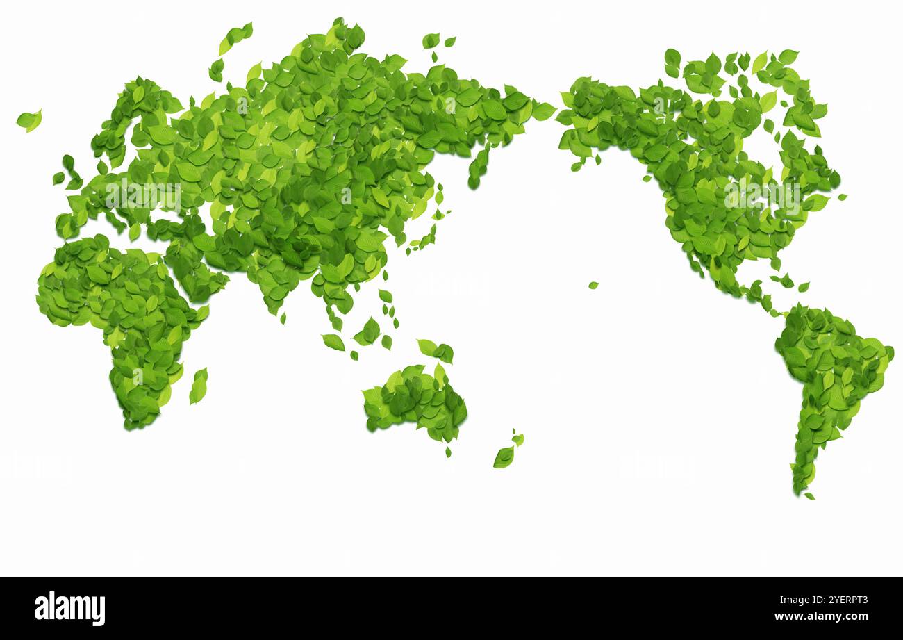 Environmental world map Cut Out Stock Images & Pictures - Alamy