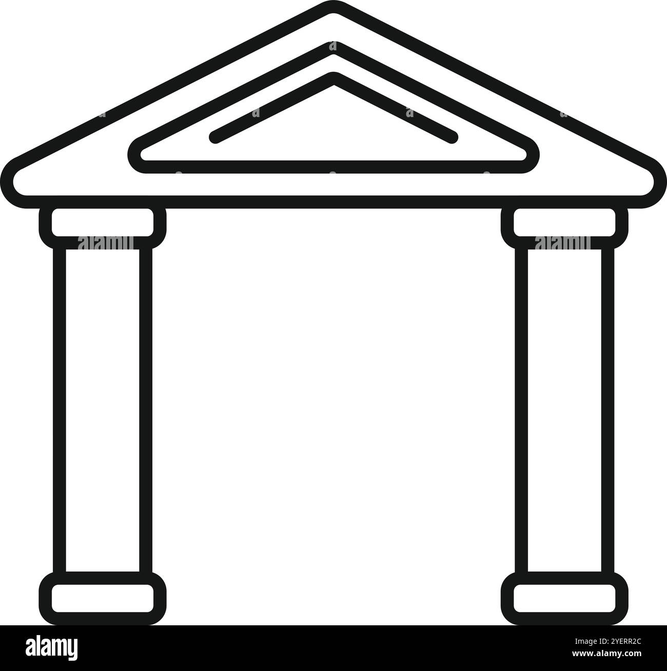 Architectural Element Featuring Two Columns Supporting A Triangular Roof Ideal For Projects