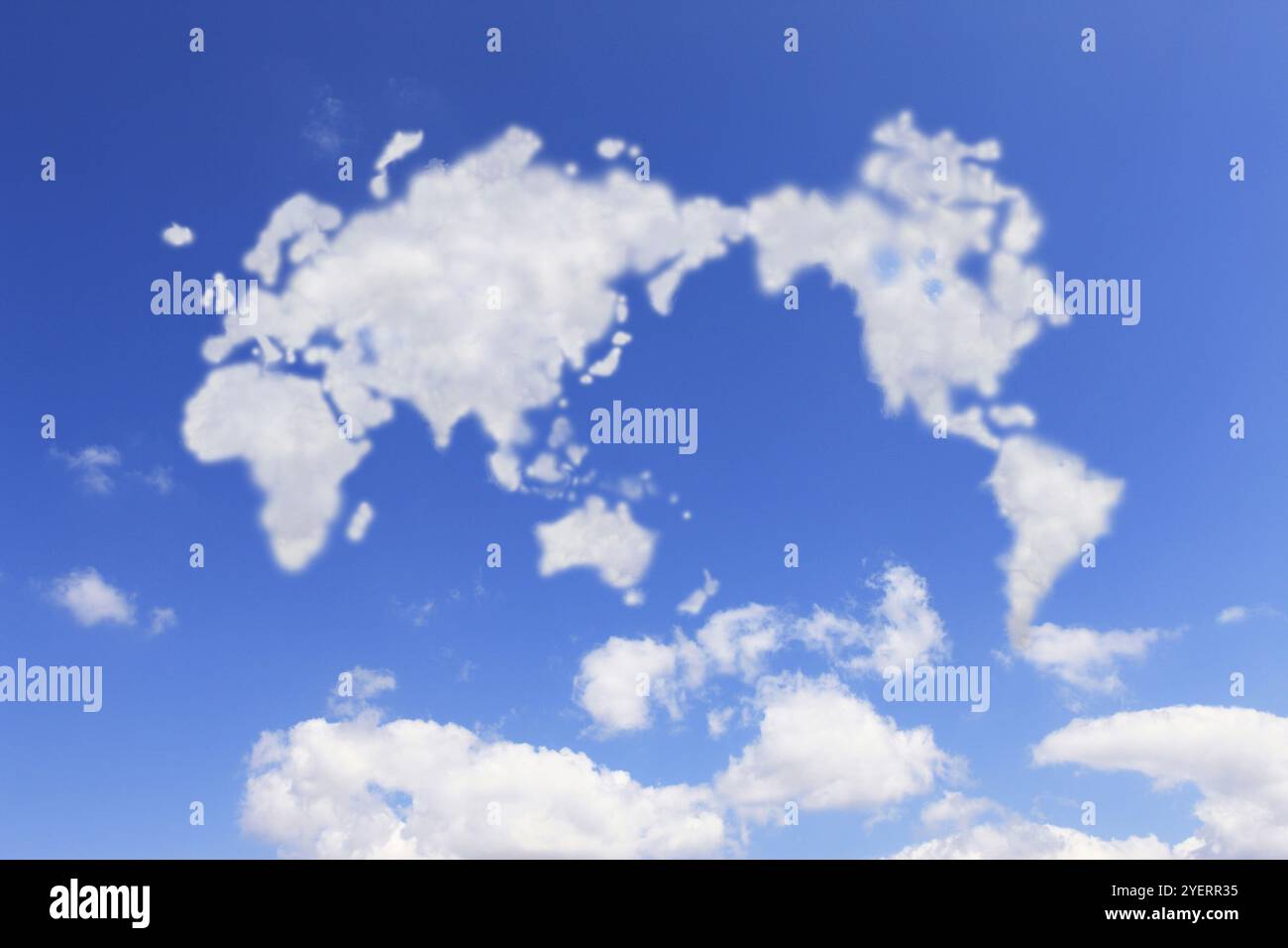 World map of clouds Stock Photo - Alamy