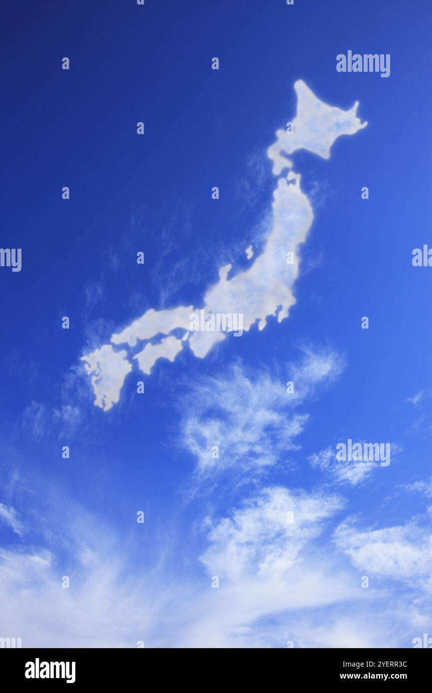 Japanese map of clouds Stock Photo - Alamy