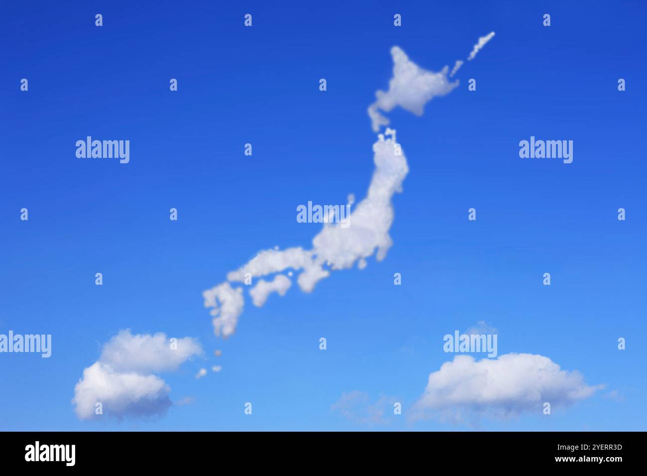 Japanese map of clouds Stock Photo - Alamy