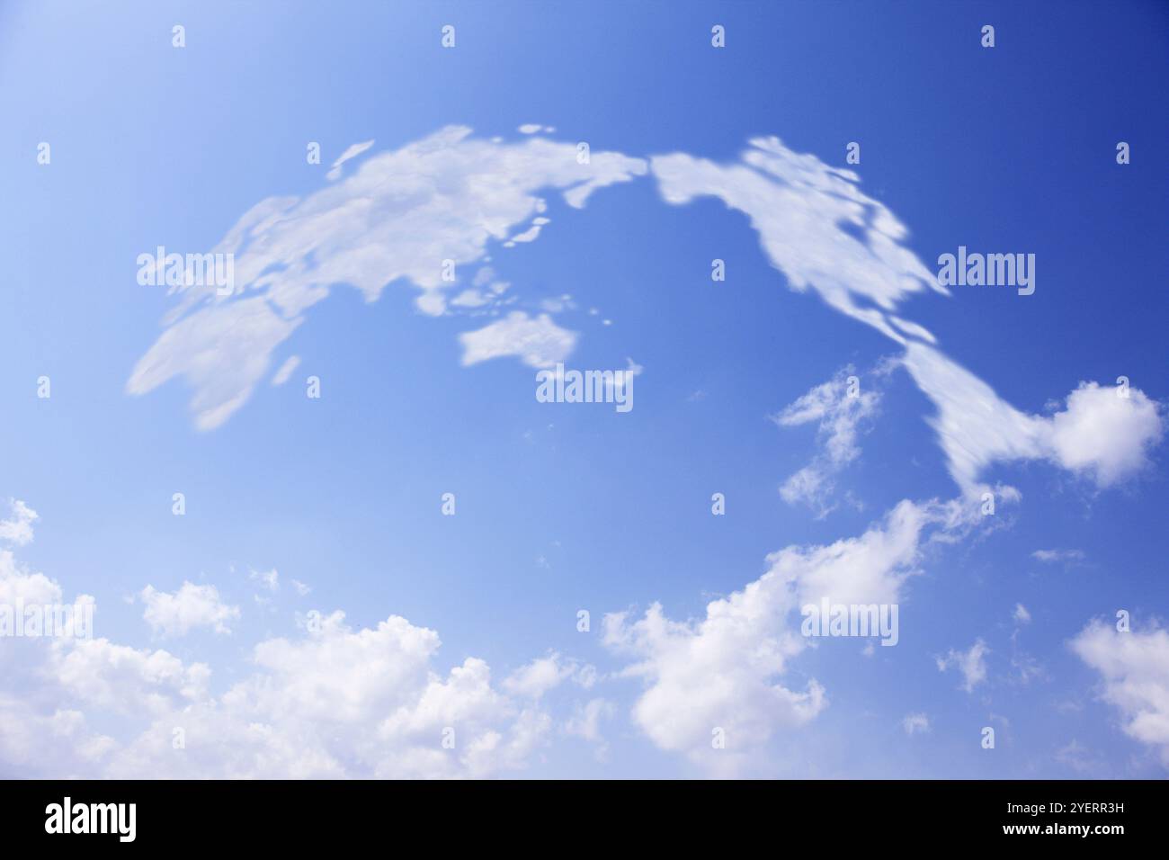 World map of clouds Stock Photo - Alamy