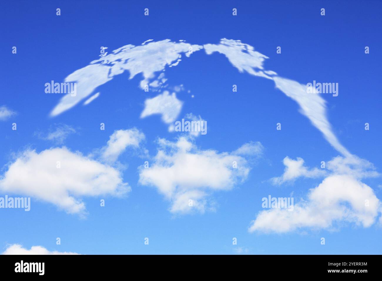 World map of clouds Stock Photo - Alamy