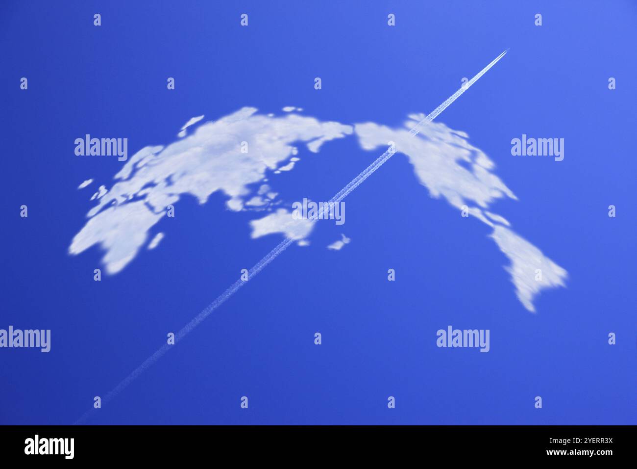 World map of clouds Stock Photo - Alamy