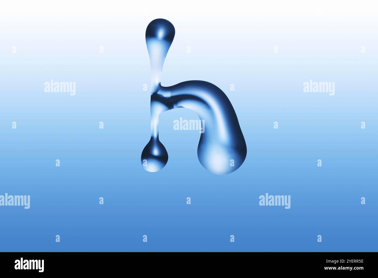 Water font liquid letters hi-res stock photography and images - Alamy