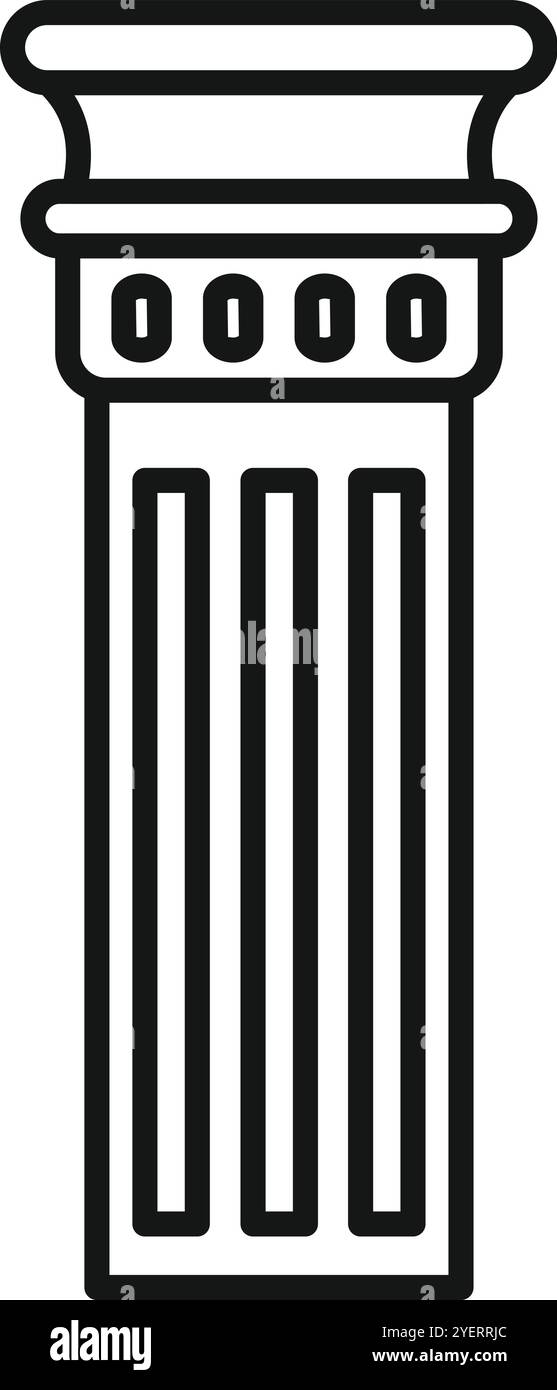 Fluted column showcasing elements of classical architecture Stock ...