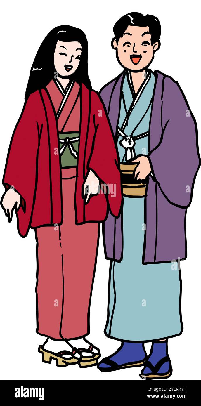 Japanese man kimono Cut Out Stock Images & Pictures - Alamy