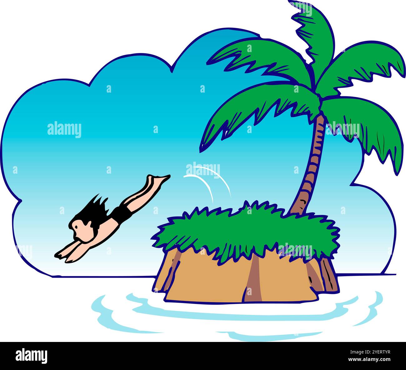 The sea island Cut Out Stock Images & Pictures - Alamy