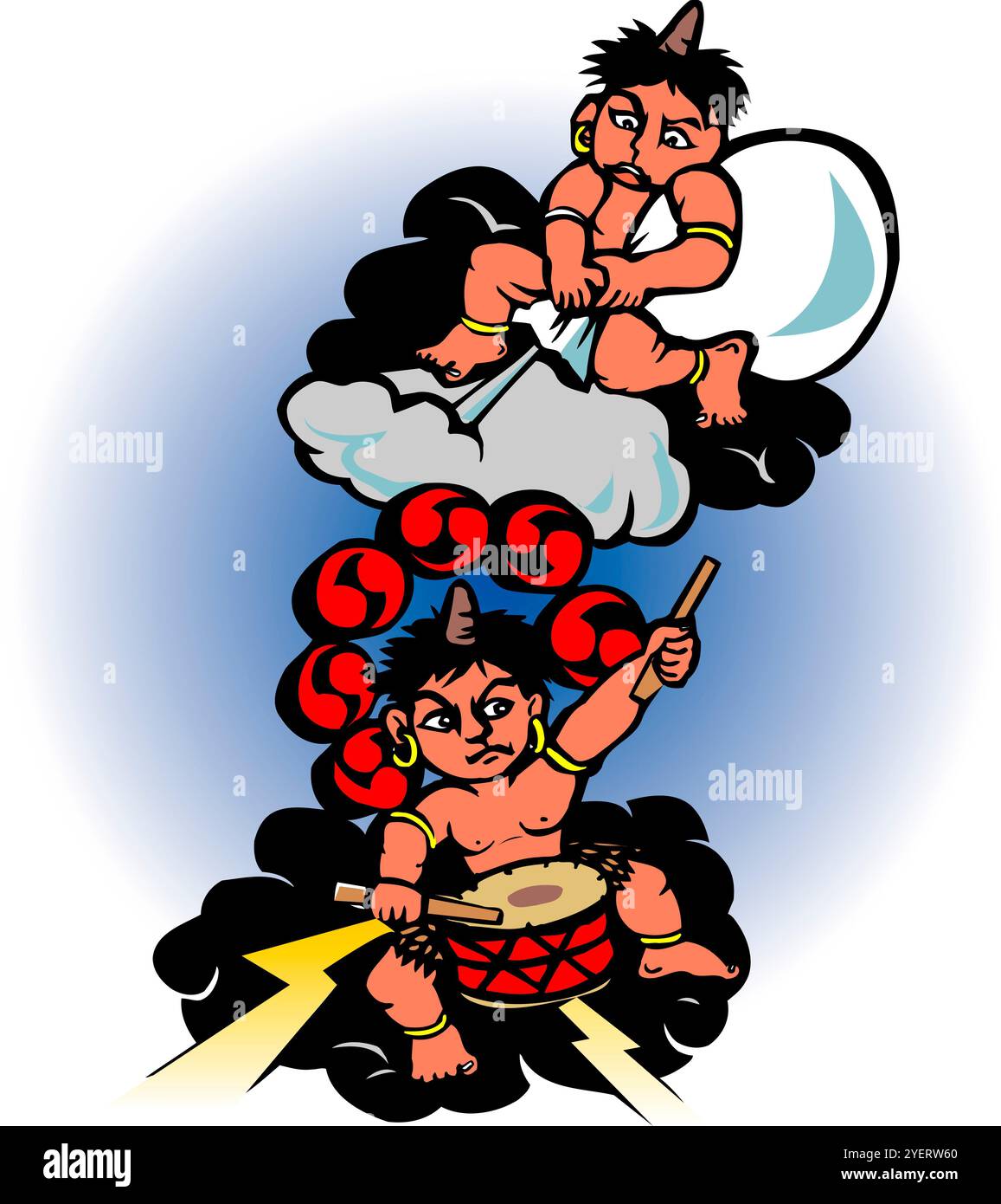 Fujin and raijin Cut Out Stock Images & Pictures - Alamy
