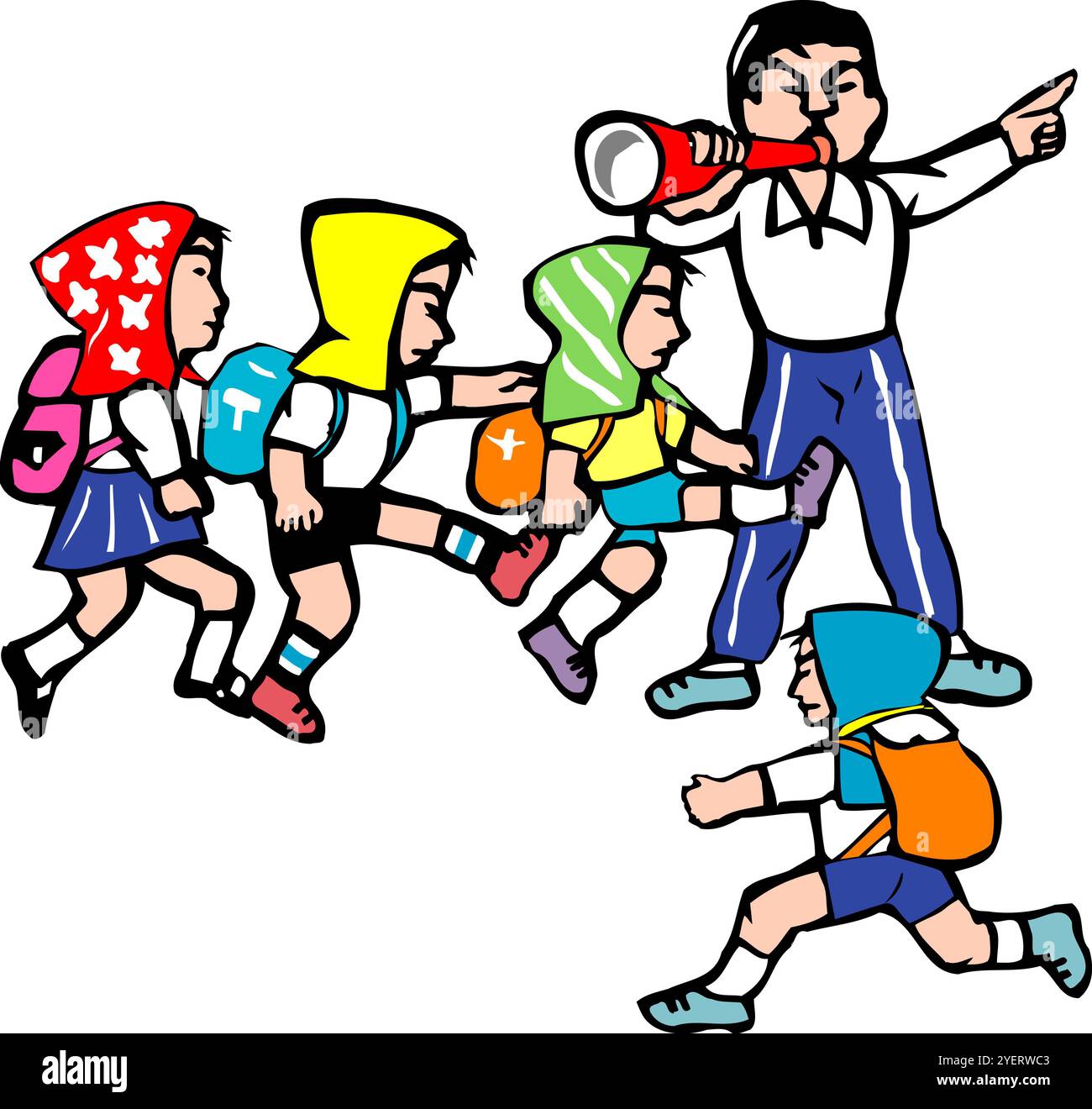 School fire drill hi-res stock photography and images - Alamy