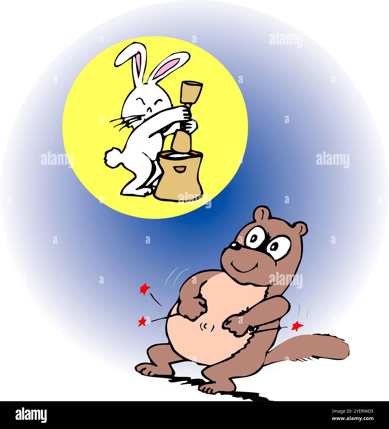 Tanuki belly drum Stock Photo - Alamy