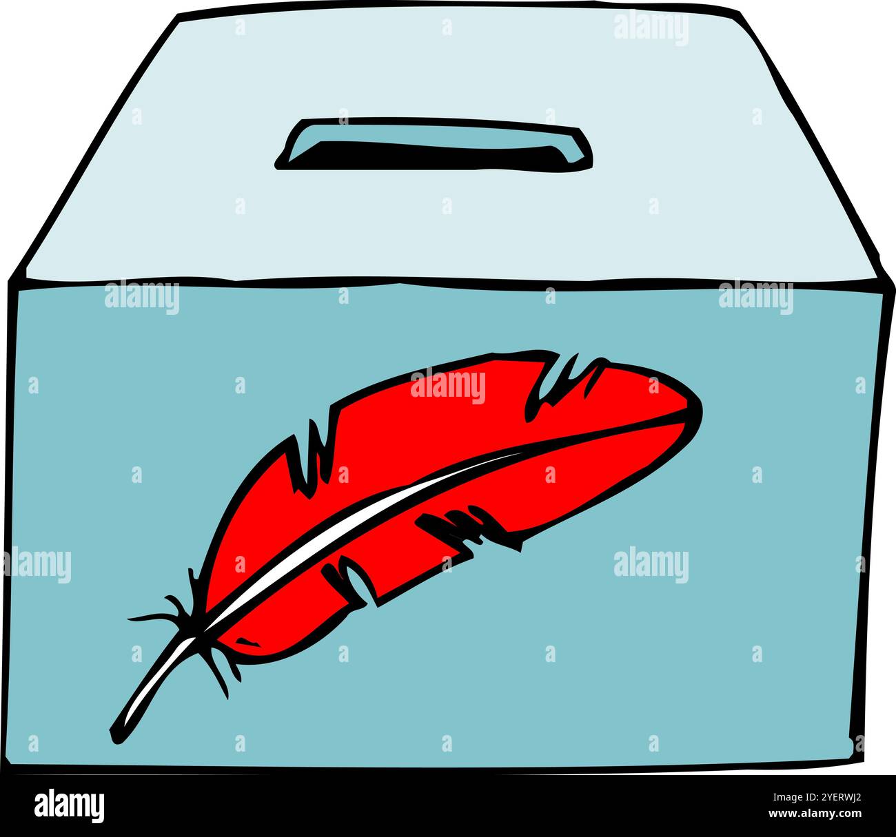 Red feather community chest Stock Photo - Alamy