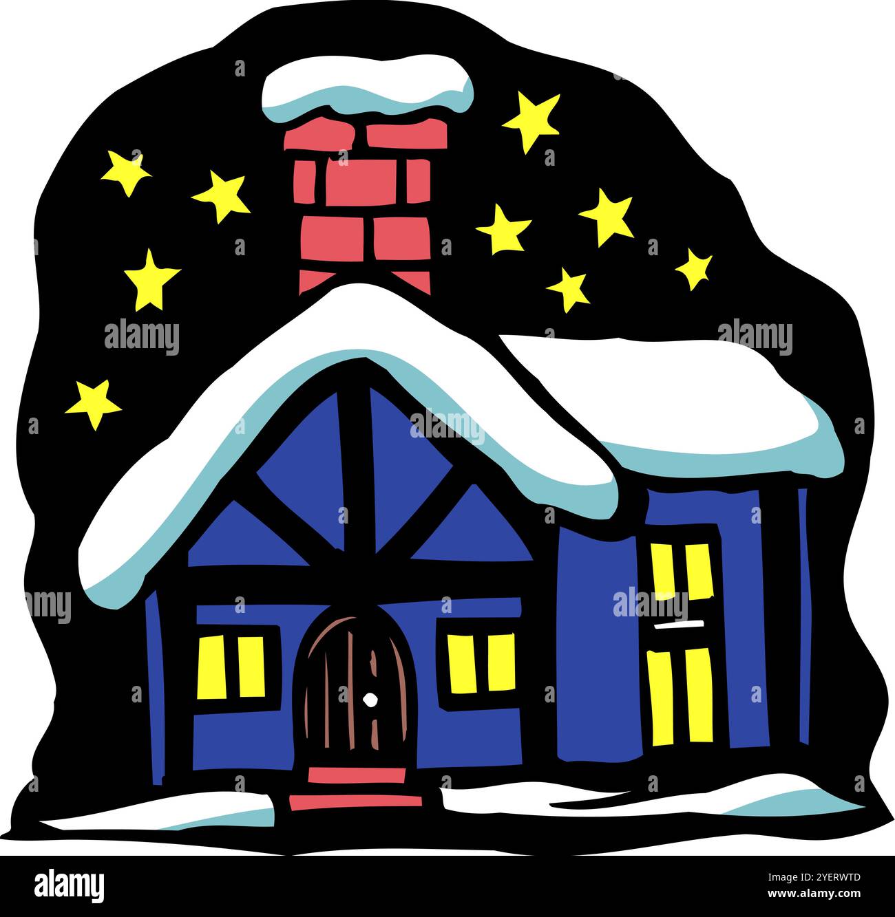 Snowy winter scene christmas Cut Out Stock Images & Pictures - Alamy