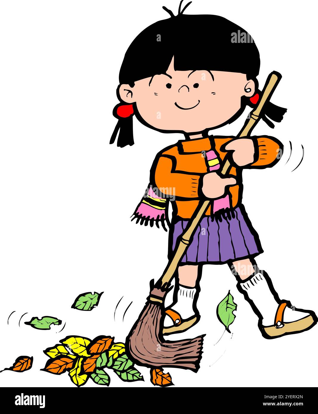 Sweep leaves hi-res stock photography and images - Alamy