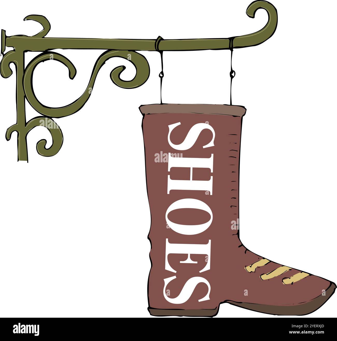 Shoe shop sign Stock Photo - Alamy