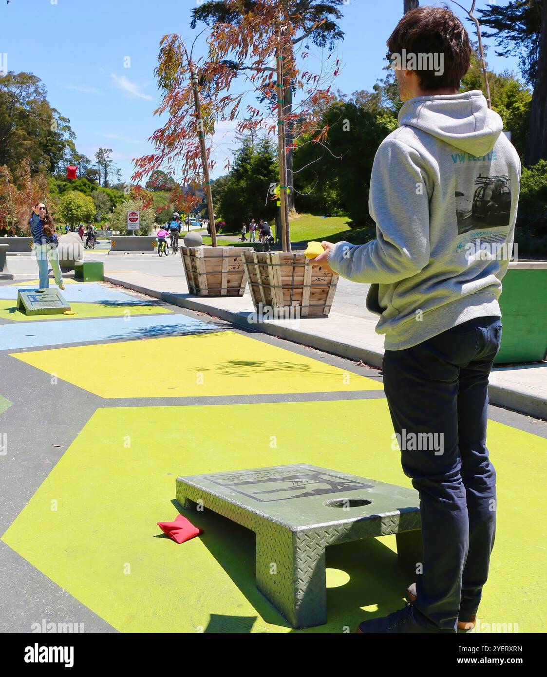 Cornhole boards hi-res stock photography and images - Alamy