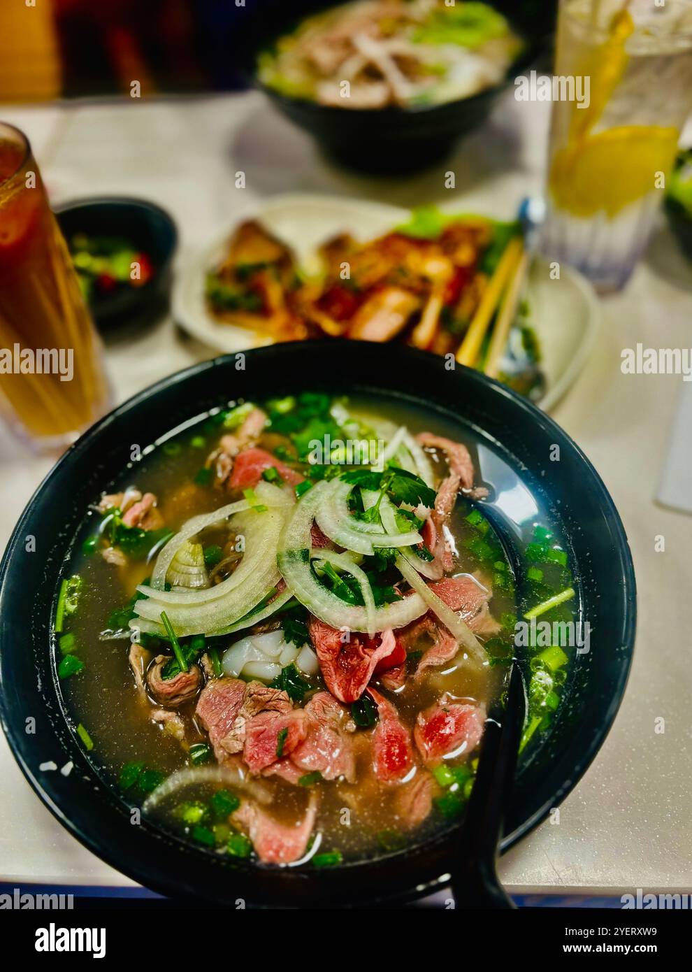 Vietnamese pho beef rice hi-res stock photography and images - Alamy