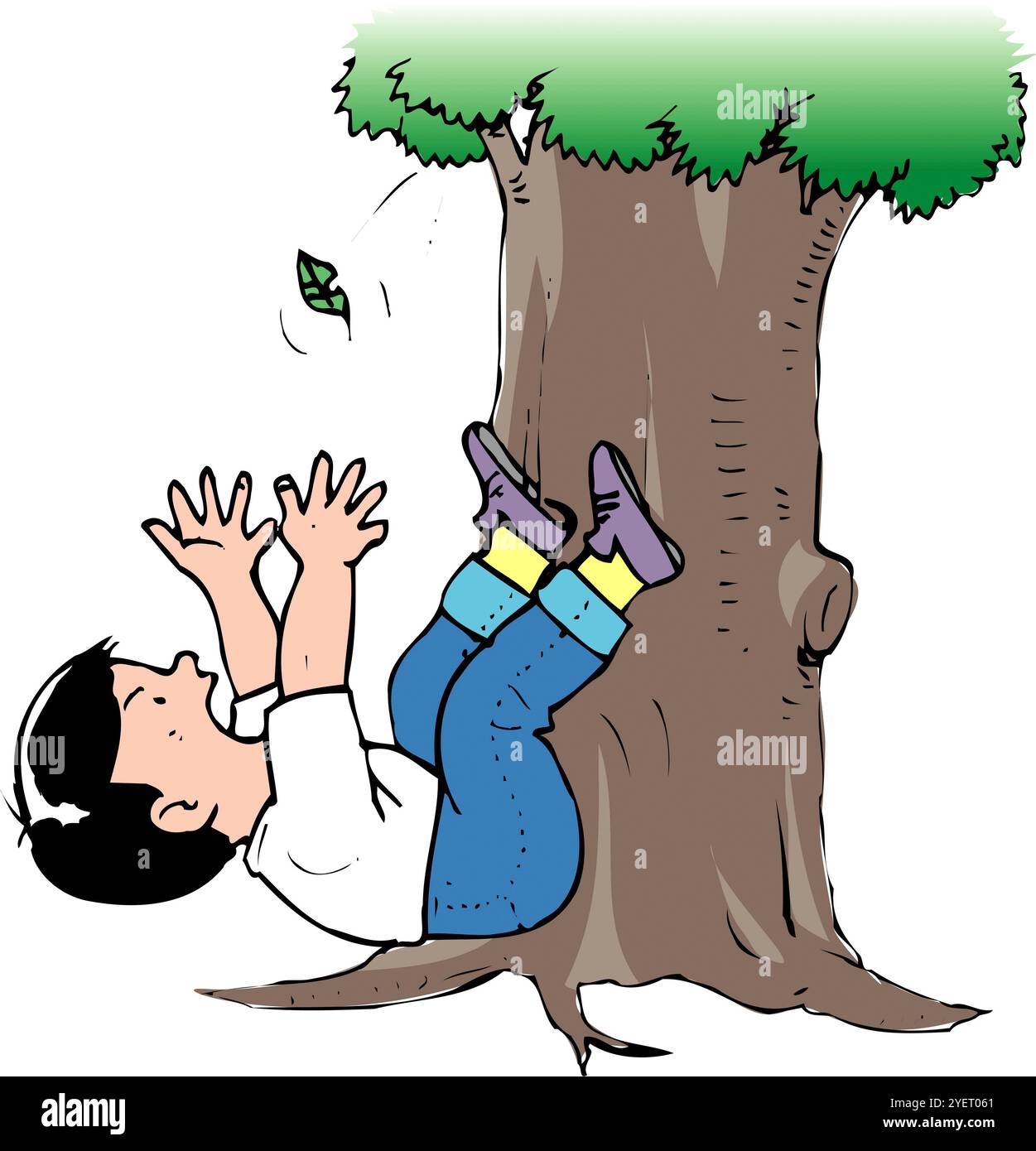 Person falling down Cut Out Stock Images & Pictures - Alamy