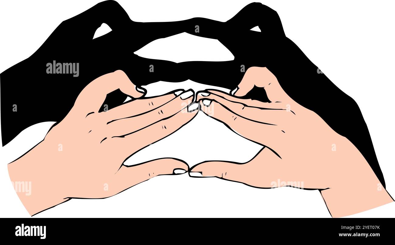 Frog shadow puppets Stock Photo - Alamy